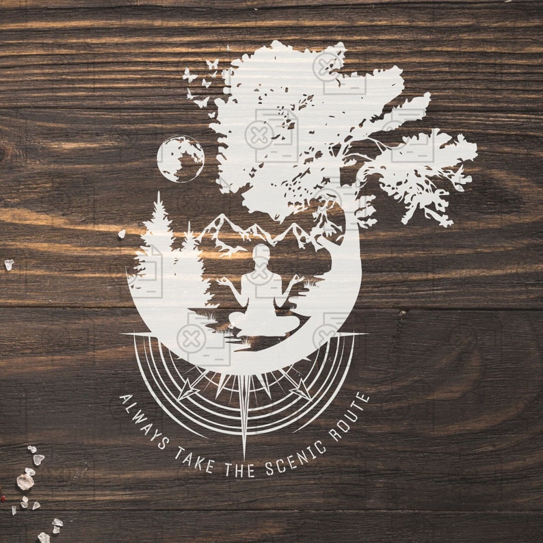 Yoga Chakras Svg, Meditation Svg File, Yoga Tree Svg, Mindfulness Svg ...