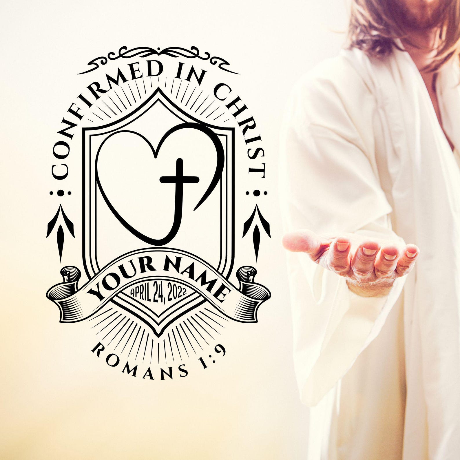 Confirmed in Christ SVG: Minimalist Confirmation Invitation Template ...