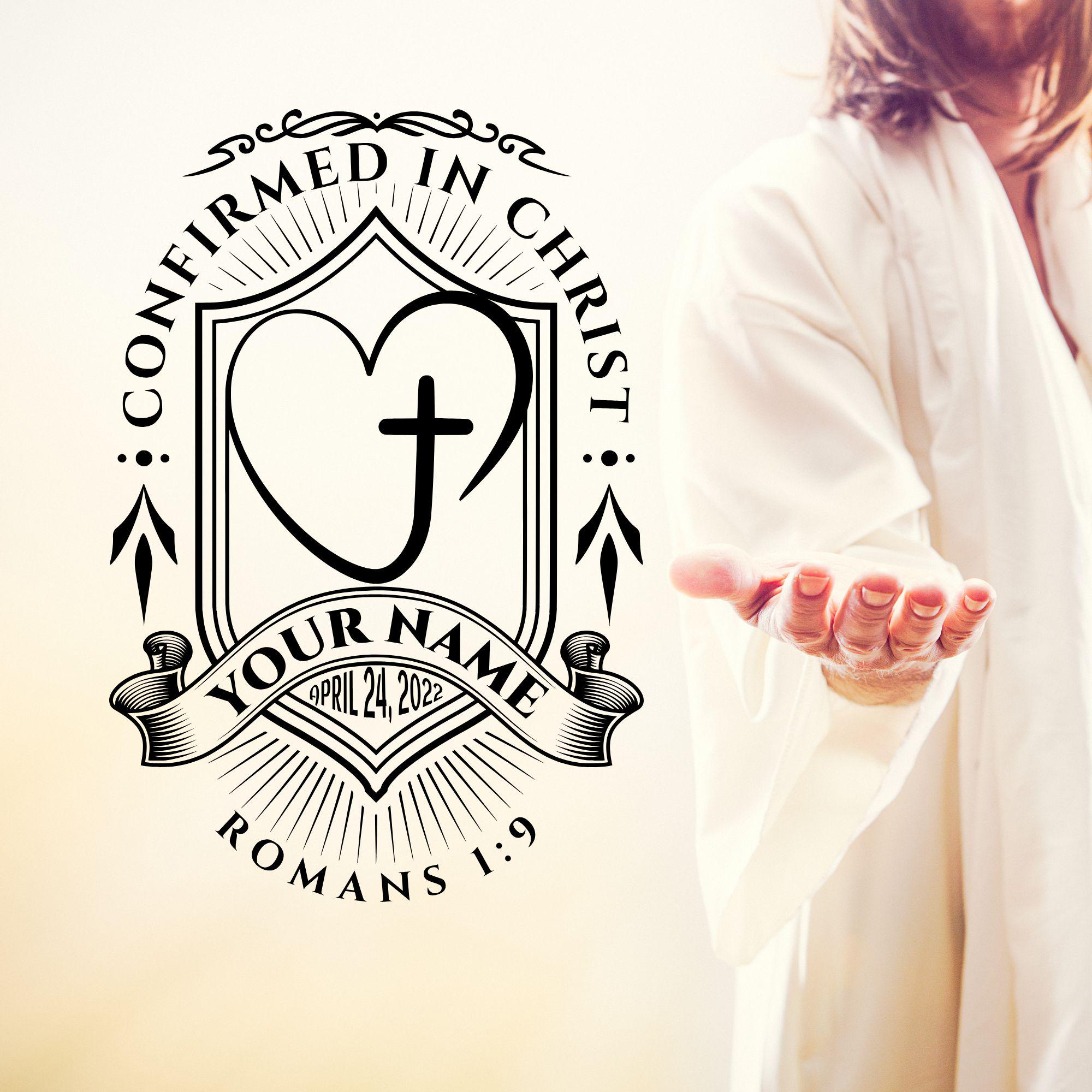 Confirmed in Christ SVG| Cut File| Minimalist Confirmation Invitation ...
