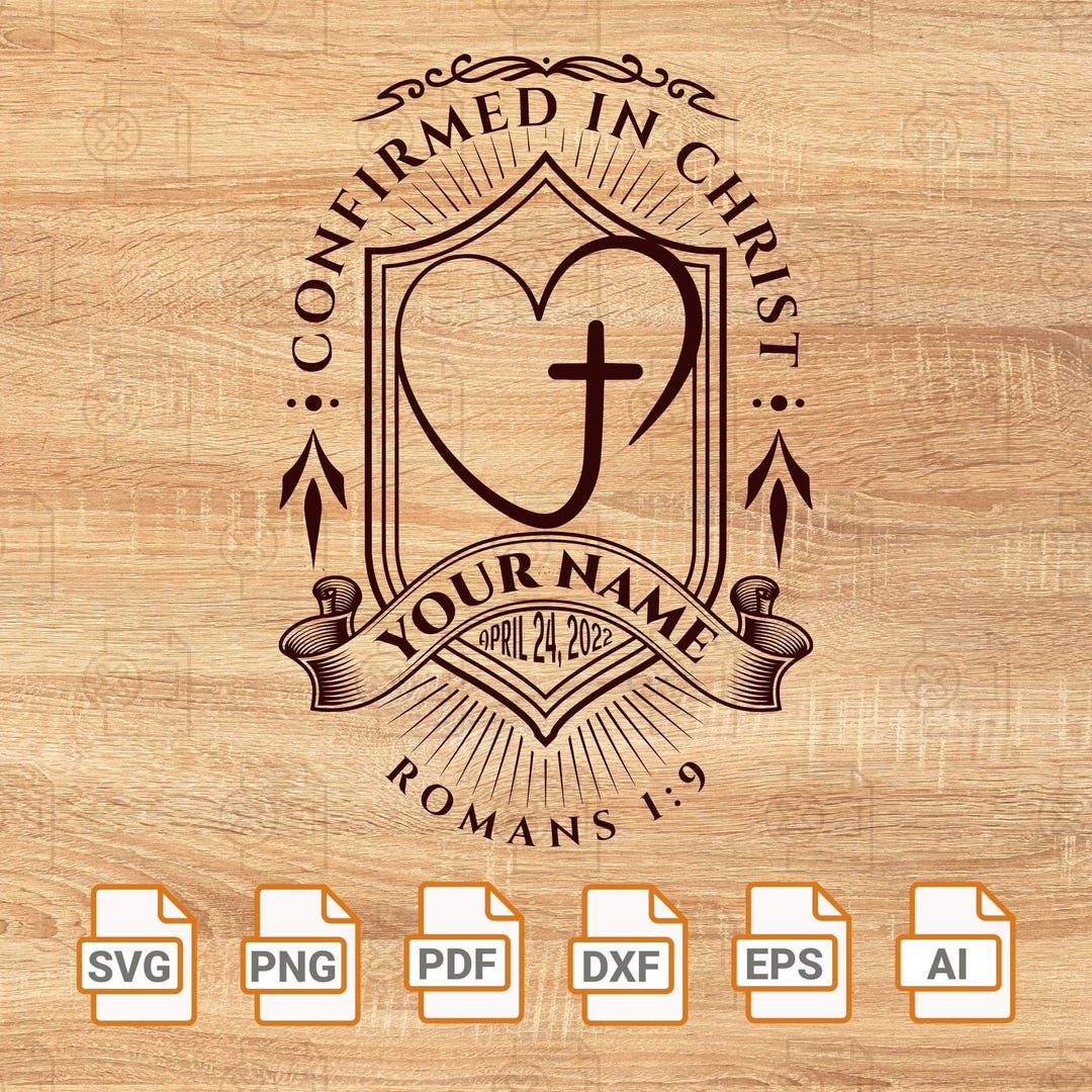 Confirmed in Christ SVG| Cut File| Minimalist Confirmation Invitation ...