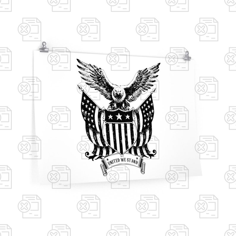 Vintage Eagle American Flag SVG: Patriotic USA 4th of July (digital ...