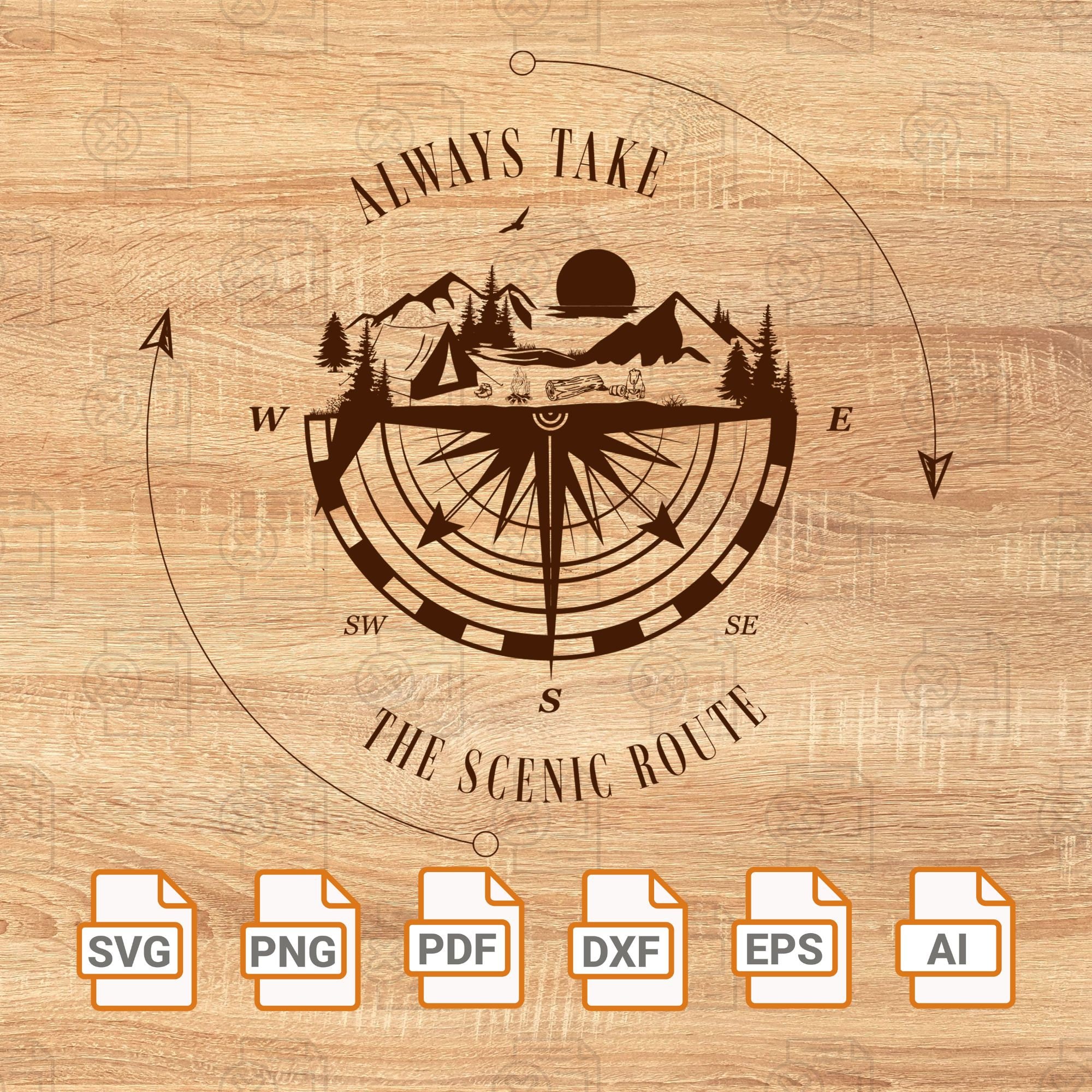Camping Compass Rose Svg Png Eps Pdf Jpg Outdoor Scene Camp Life ...