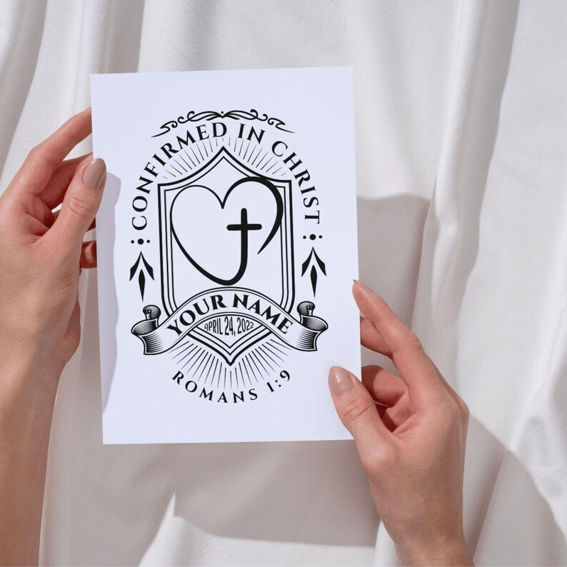 Confirmed in Christ SVG: Minimalist Confirmation Invitation Template ...