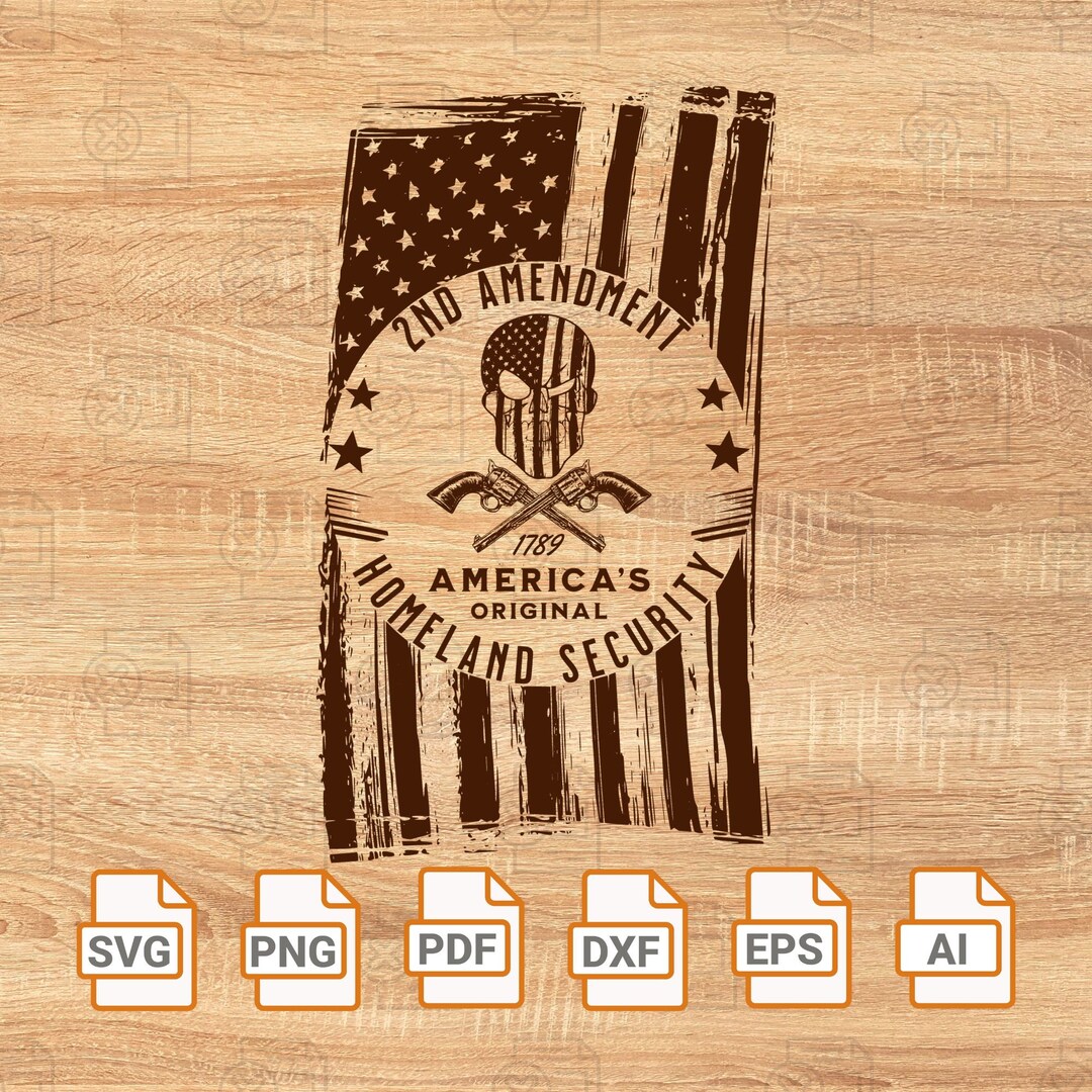 American Flag Angry Skull| 2nd Amendment Tattered Flag File| SVG| PNG ...