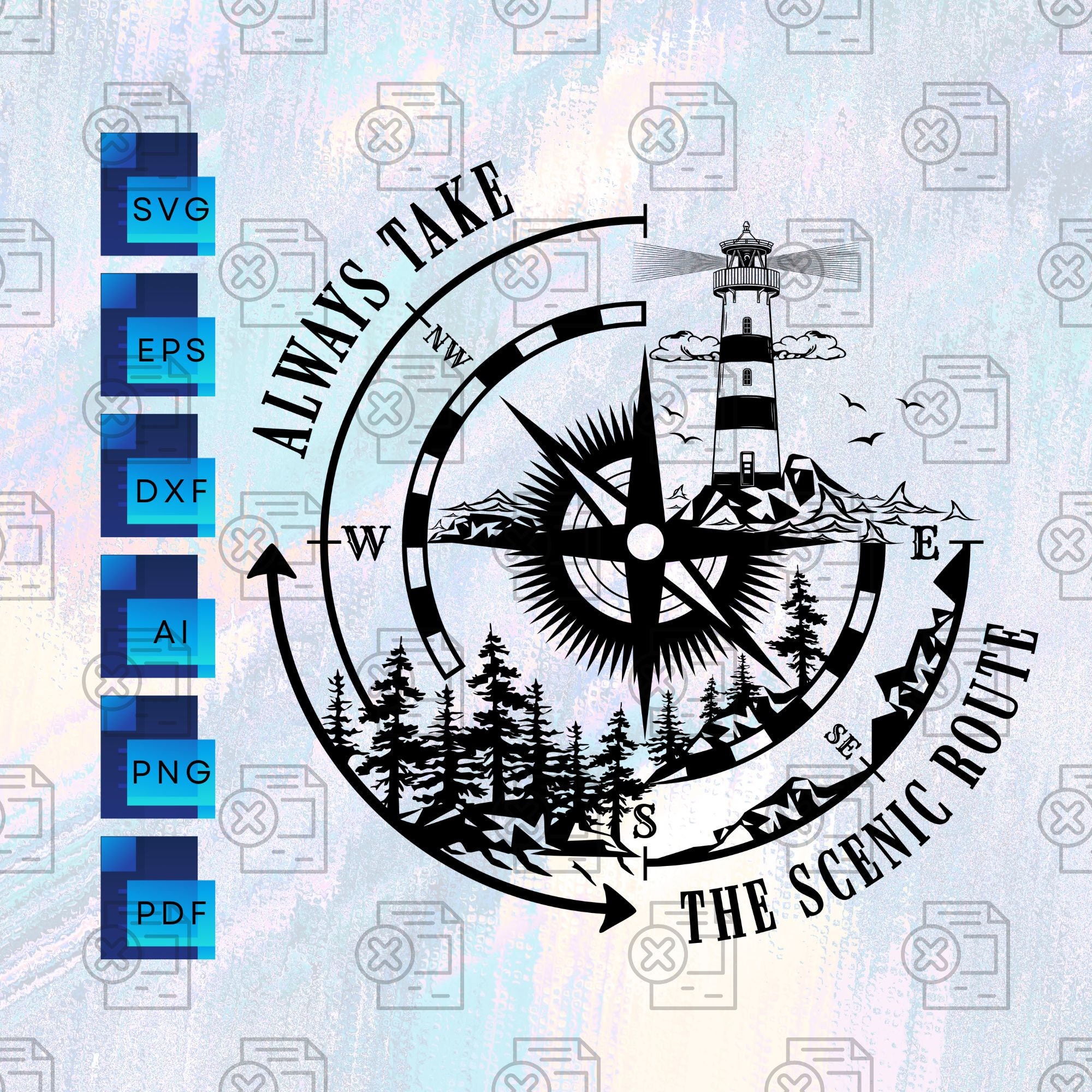 Always Take the Scenic Route Camping Travel Adventure Wild - Etsy