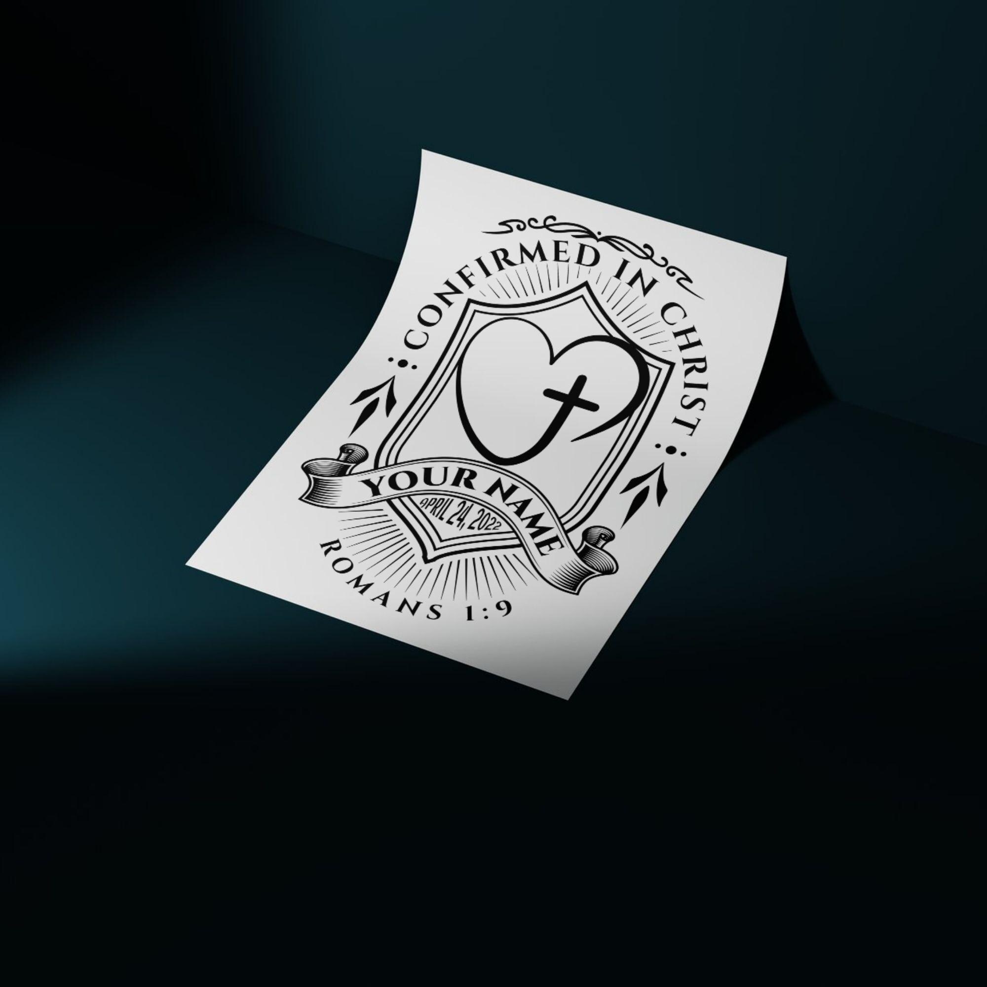 Confirmed in Christ SVG| Cut File| Minimalist Confirmation Invitation ...