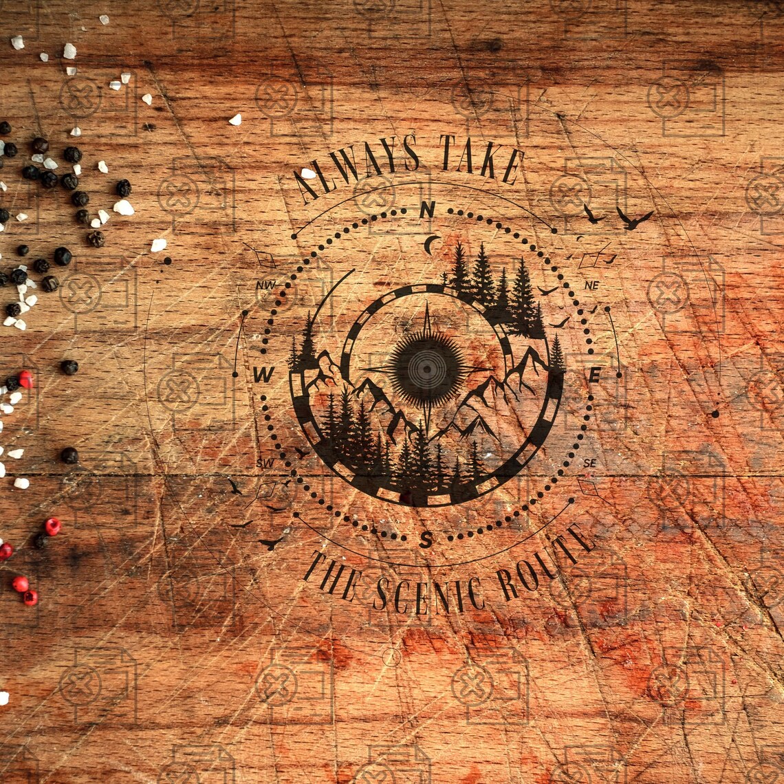 Always Take the Scenic Route Camping Travel Adventure Wild Compass SVG ...