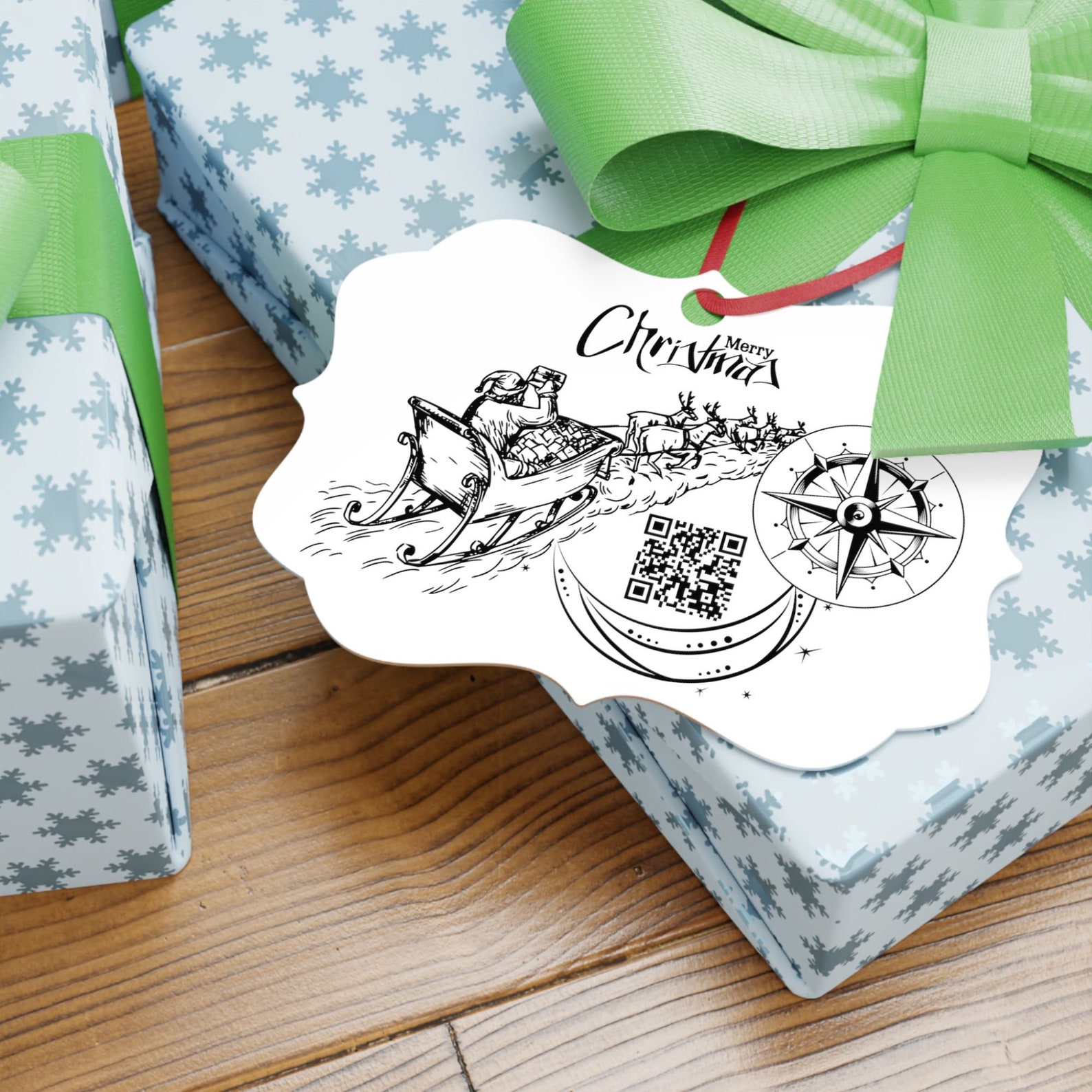 Christmas Santa Tracker QR Code| Ornament With Santa| Norad Tracks ...