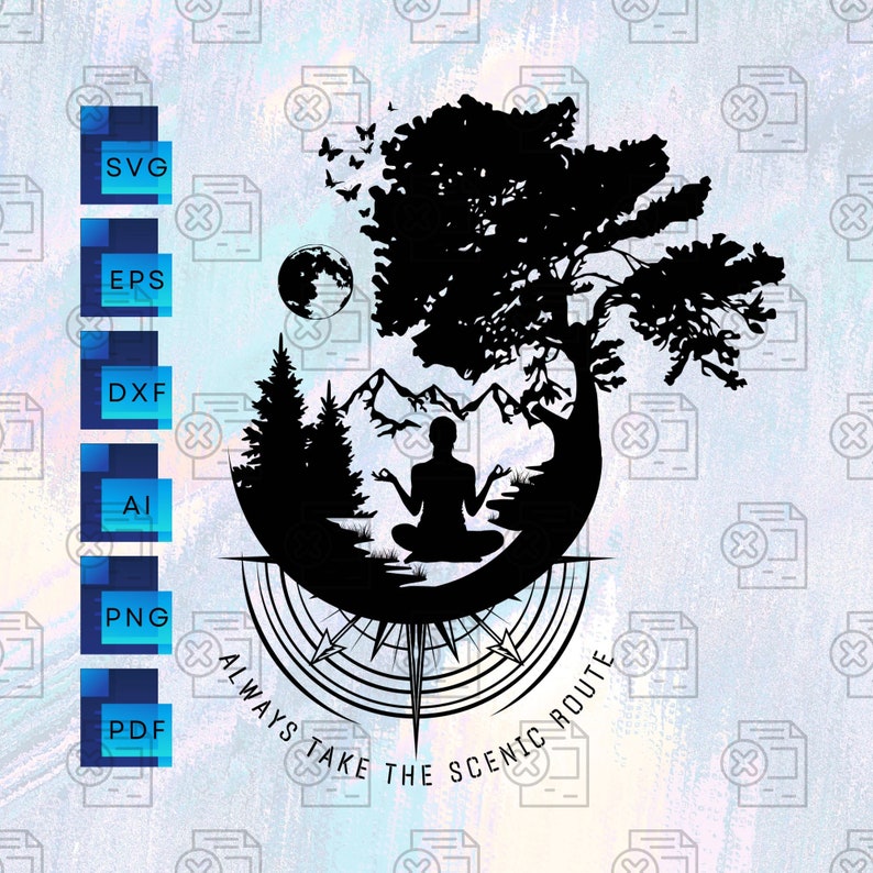 Yoga Chakras Svg Meditation Svg File Yoga Tree Svg - Etsy