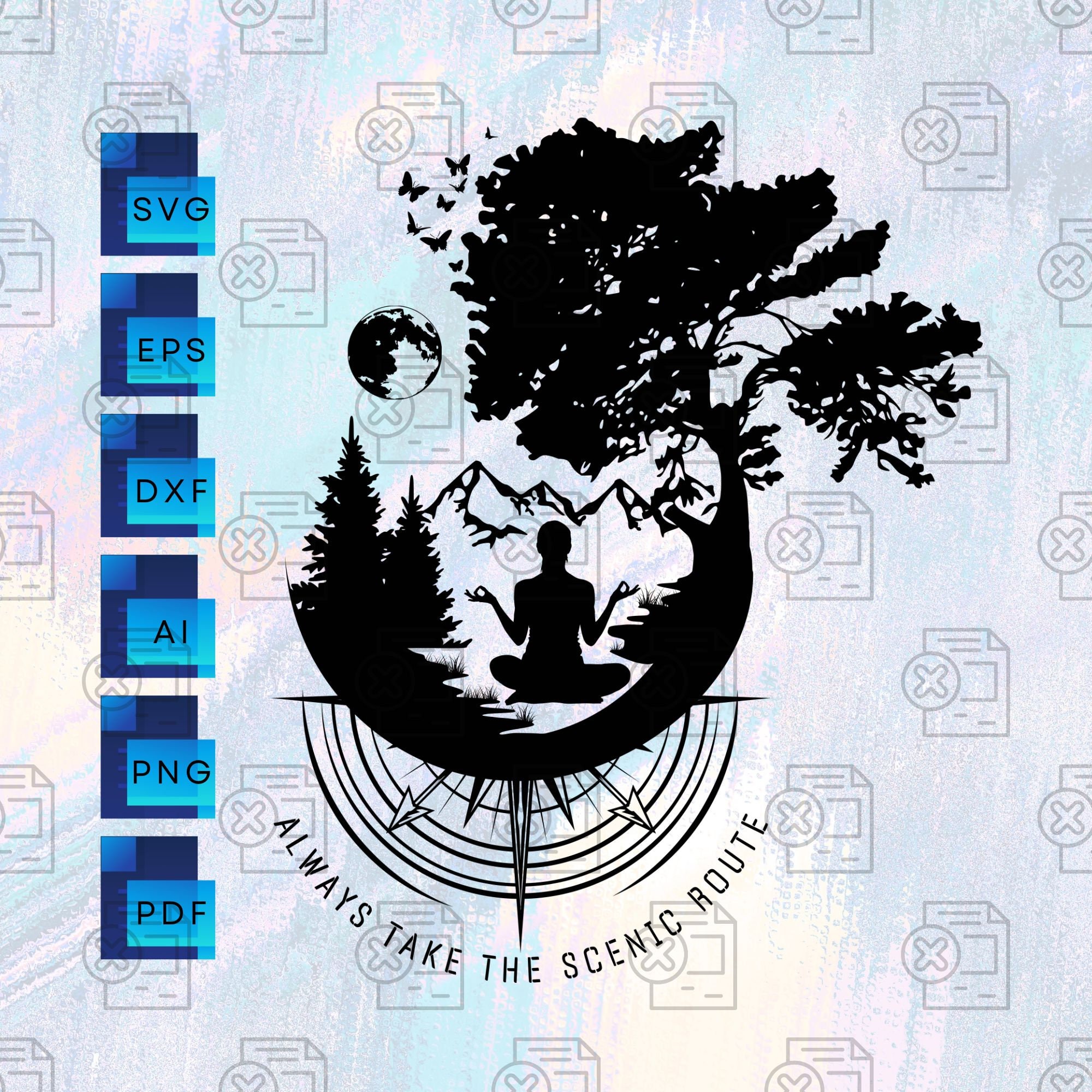 Yoga Chakras Svg Meditation Svg File Yoga Tree Svg - Etsy