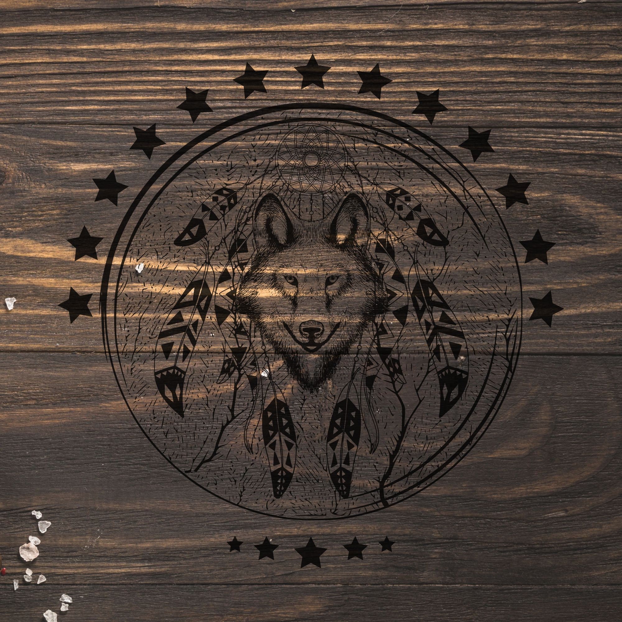 Loup SVG Loup capteur de rêves svg Nature svg Chasse svg Camping ...