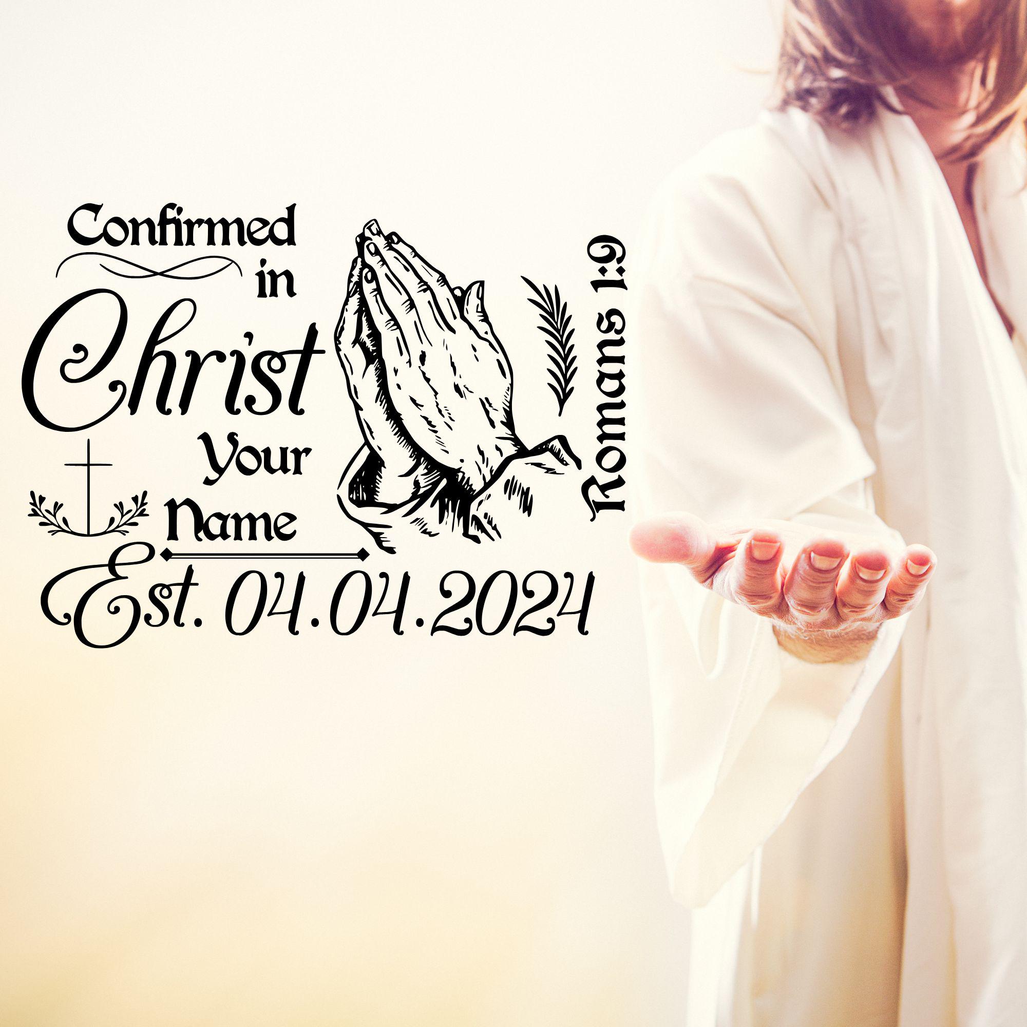 Confirmed in Christ SVG Cut File Minimalist Confirmation Invitation ...