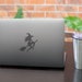 Halloween Witch Decal for Window, Car or Wall, Witch Riding a Broom ...