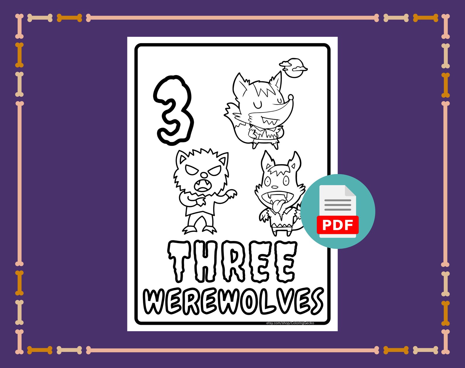 Count on Halloween Coloring Pages Digital Download for Kids - Etsy