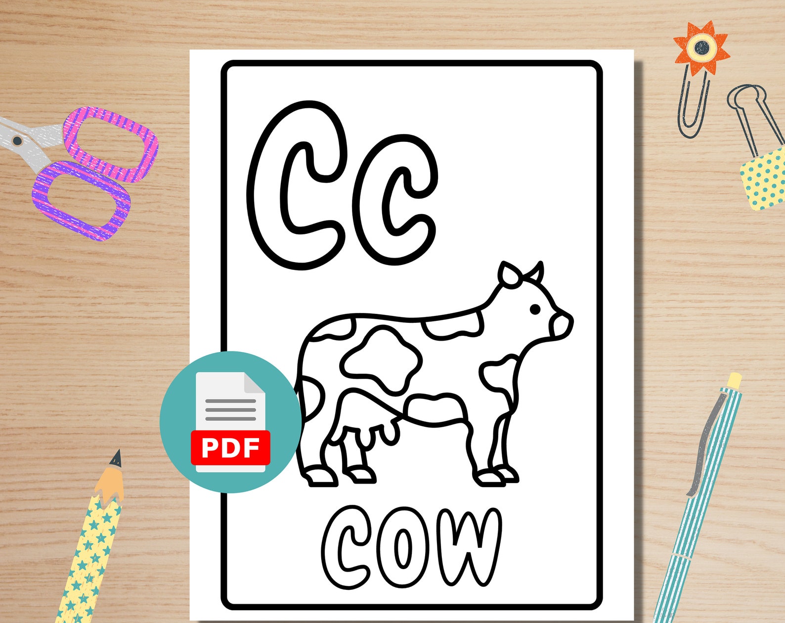 28 Color the Alphabet Vol.2 Pages Digital Download for Kids - Etsy