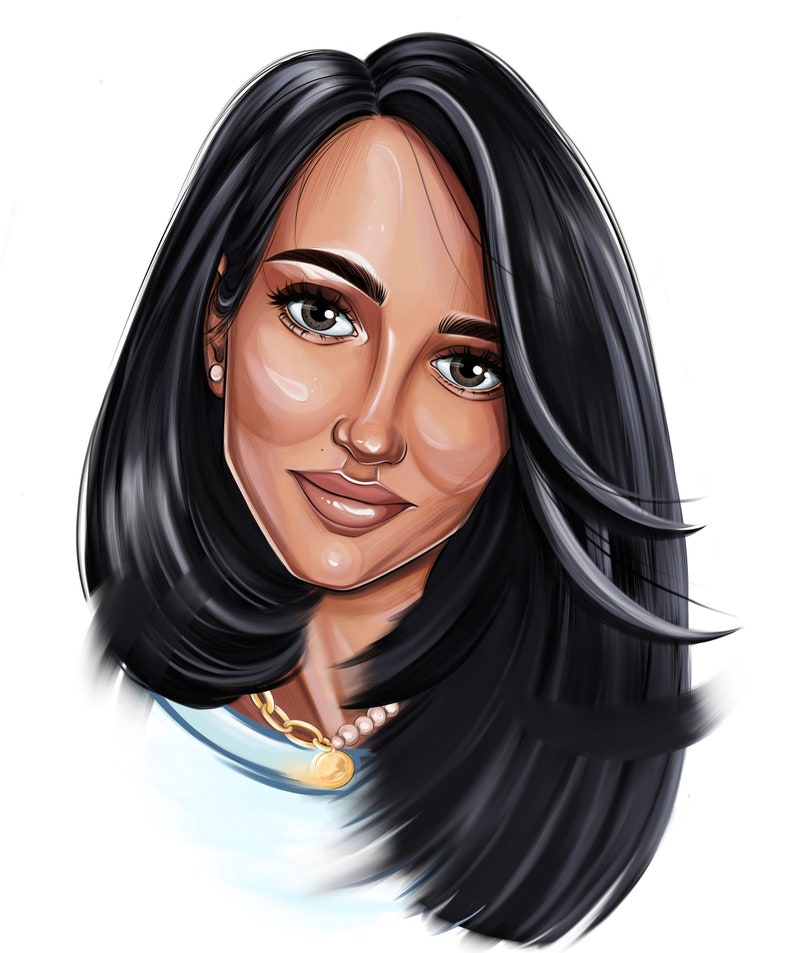 Portrait From Photo Fashion Logo for Store Drawing Logo - Etsy