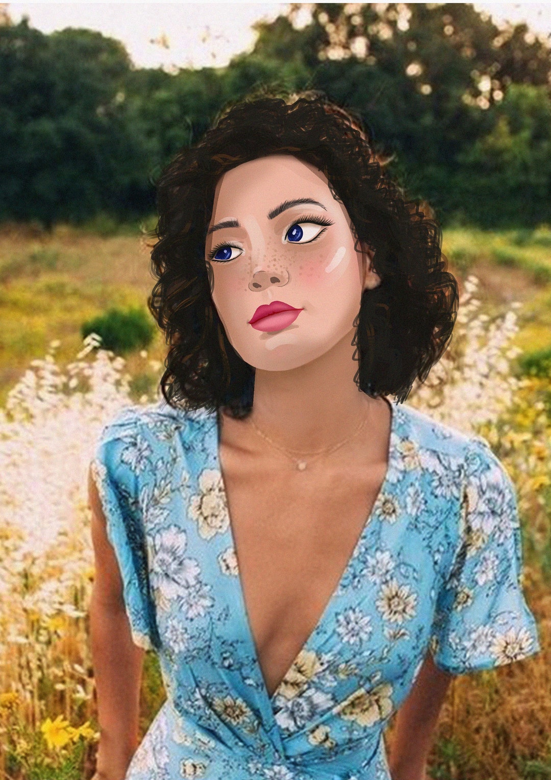 Real Life Portrait Watercolour Portrait Christmas Gift Ink and Pen ...