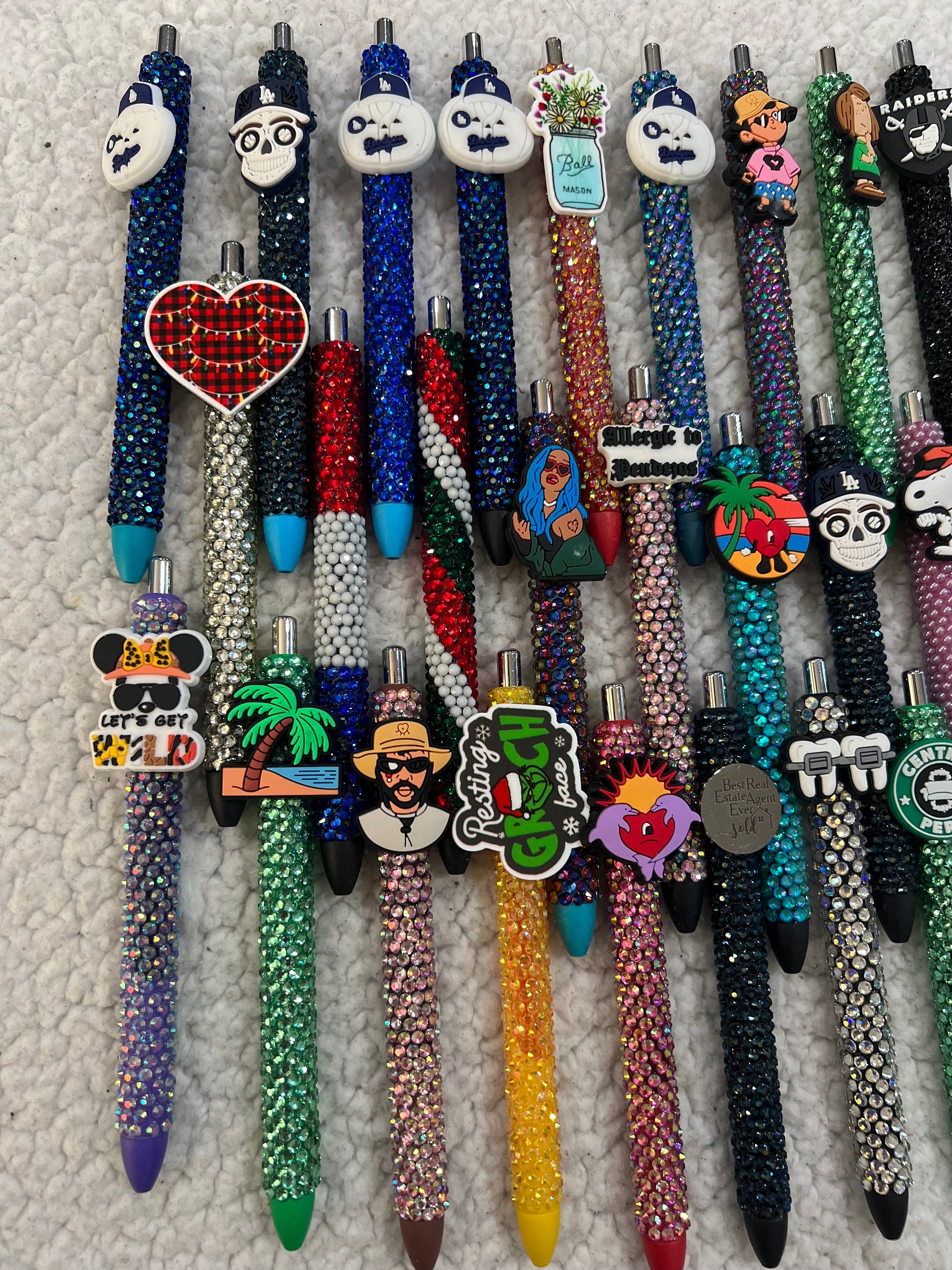 Rhinestone Pens - Etsy