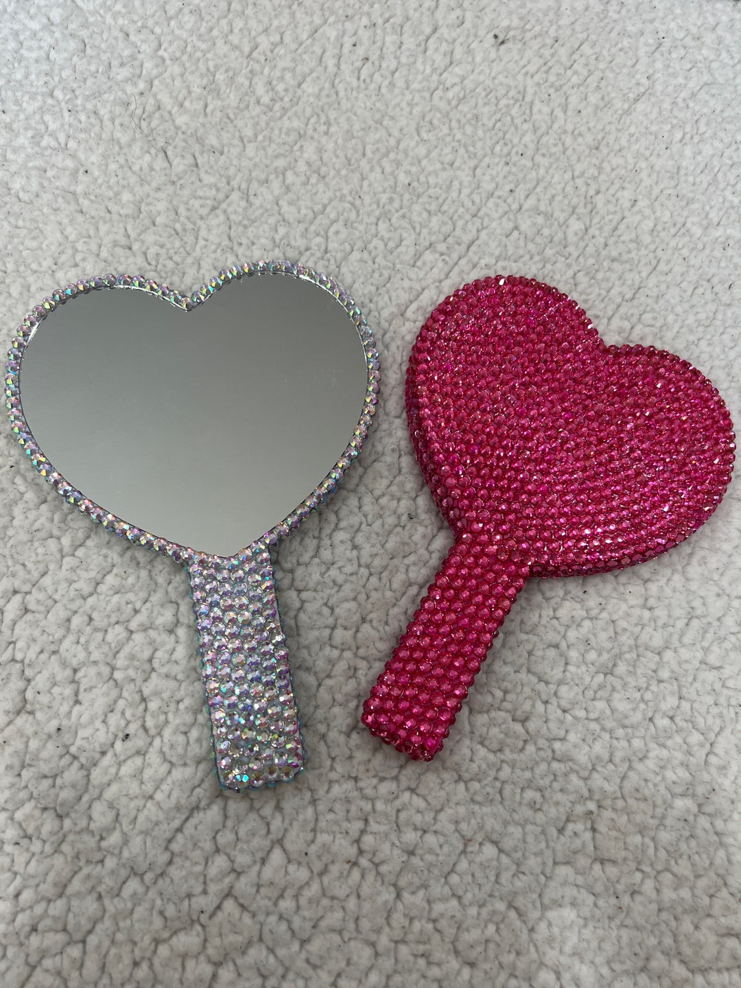 Rhinestone Mini Handheld Mirror - Etsy