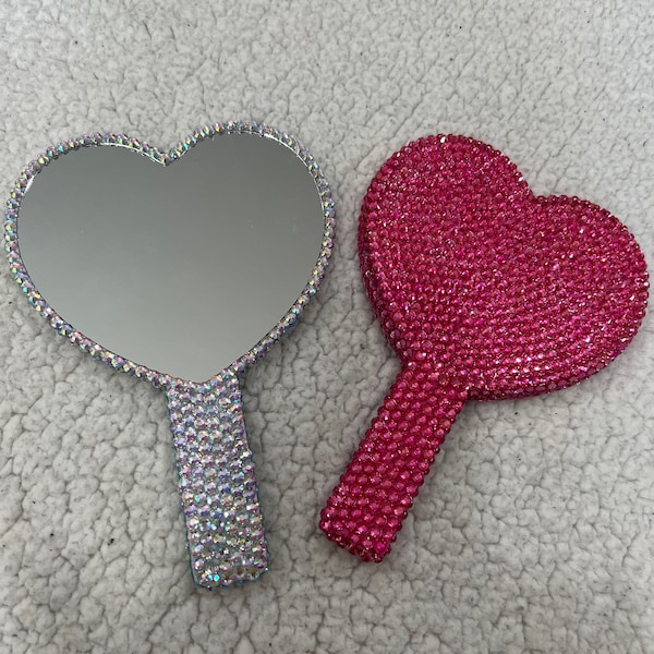 Rhinestone Mirror - Etsy