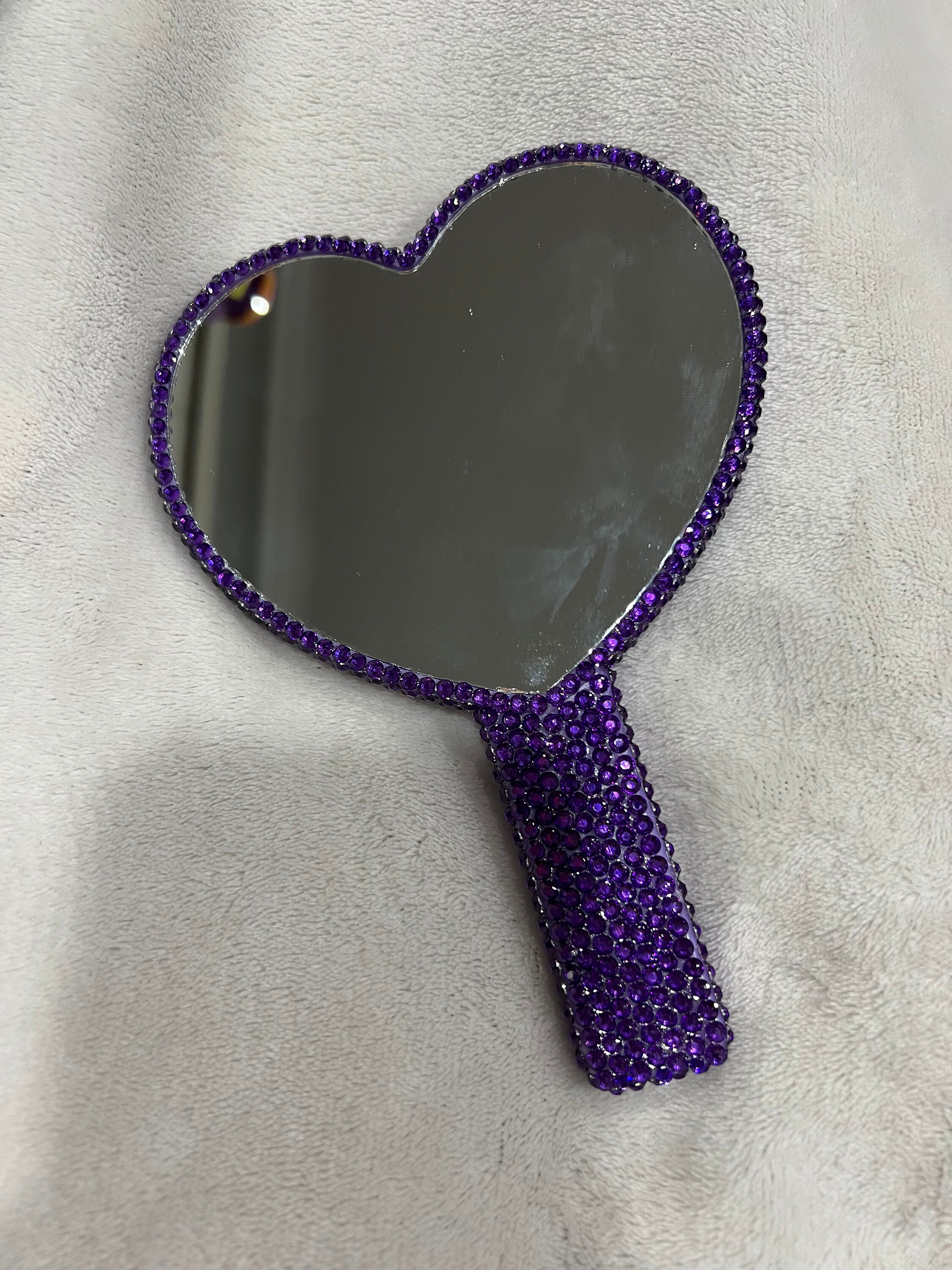 Rhinestone Mini Handheld Mirror - Etsy