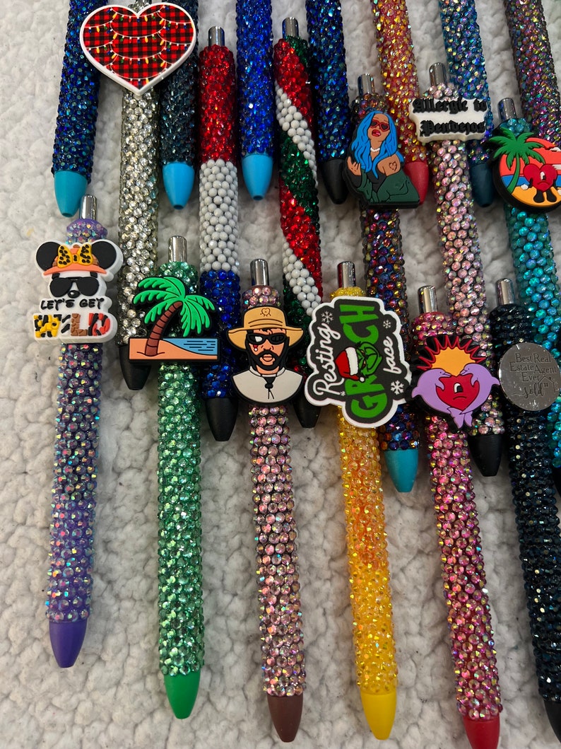 Rhinestone Pens - Etsy