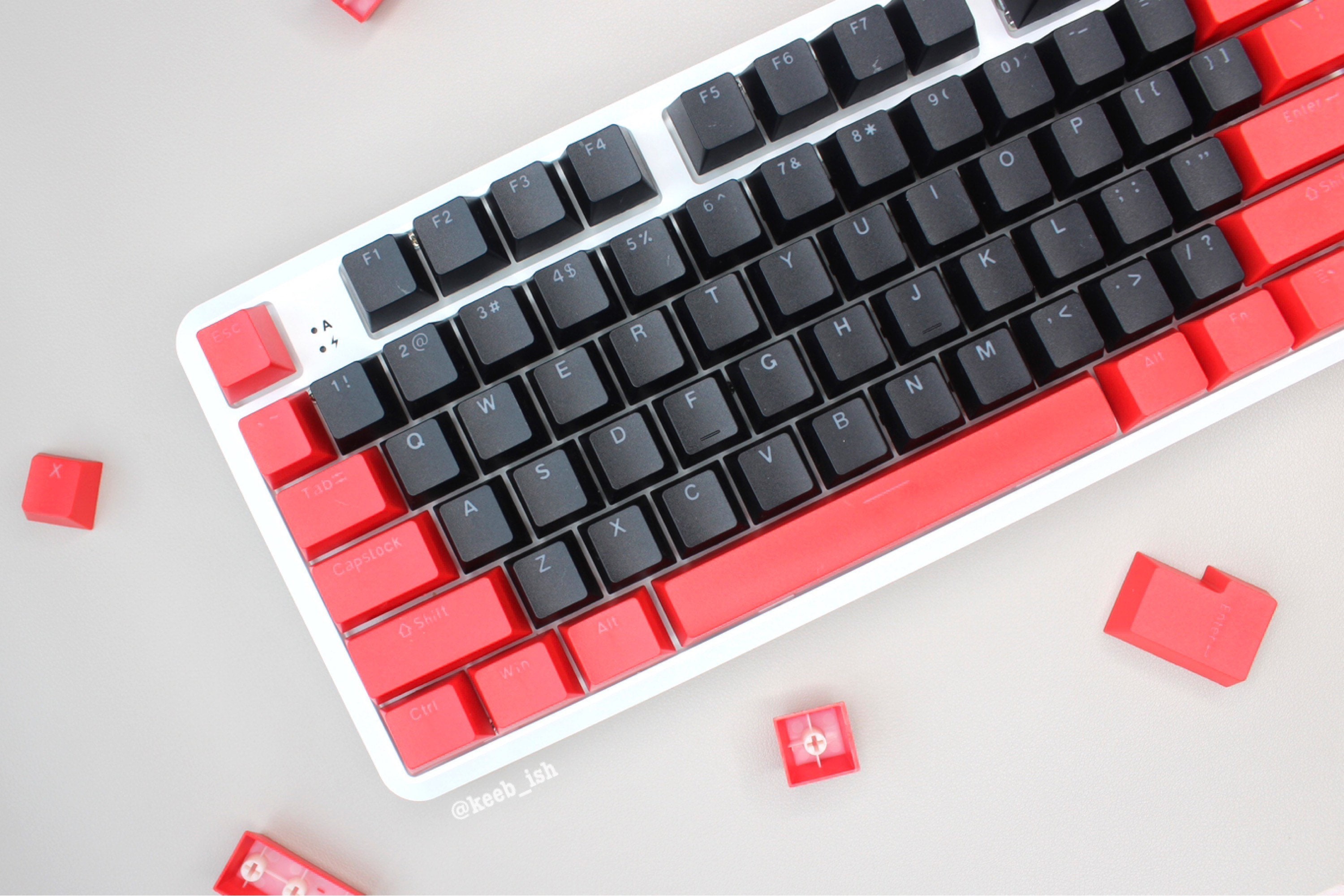 Design Your Own Custom Keycap Set for Mechanical Keyboard Black & Red ...