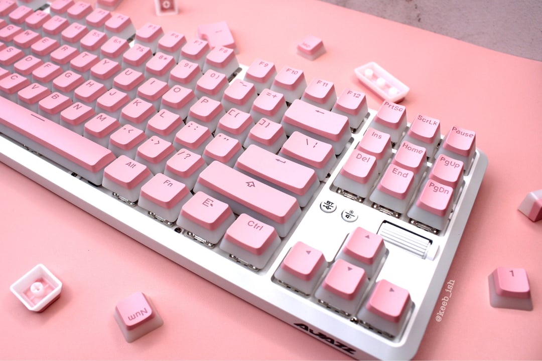Blush Pink Pudding Keycap Set 104 PBT Key Caps for - Etsy