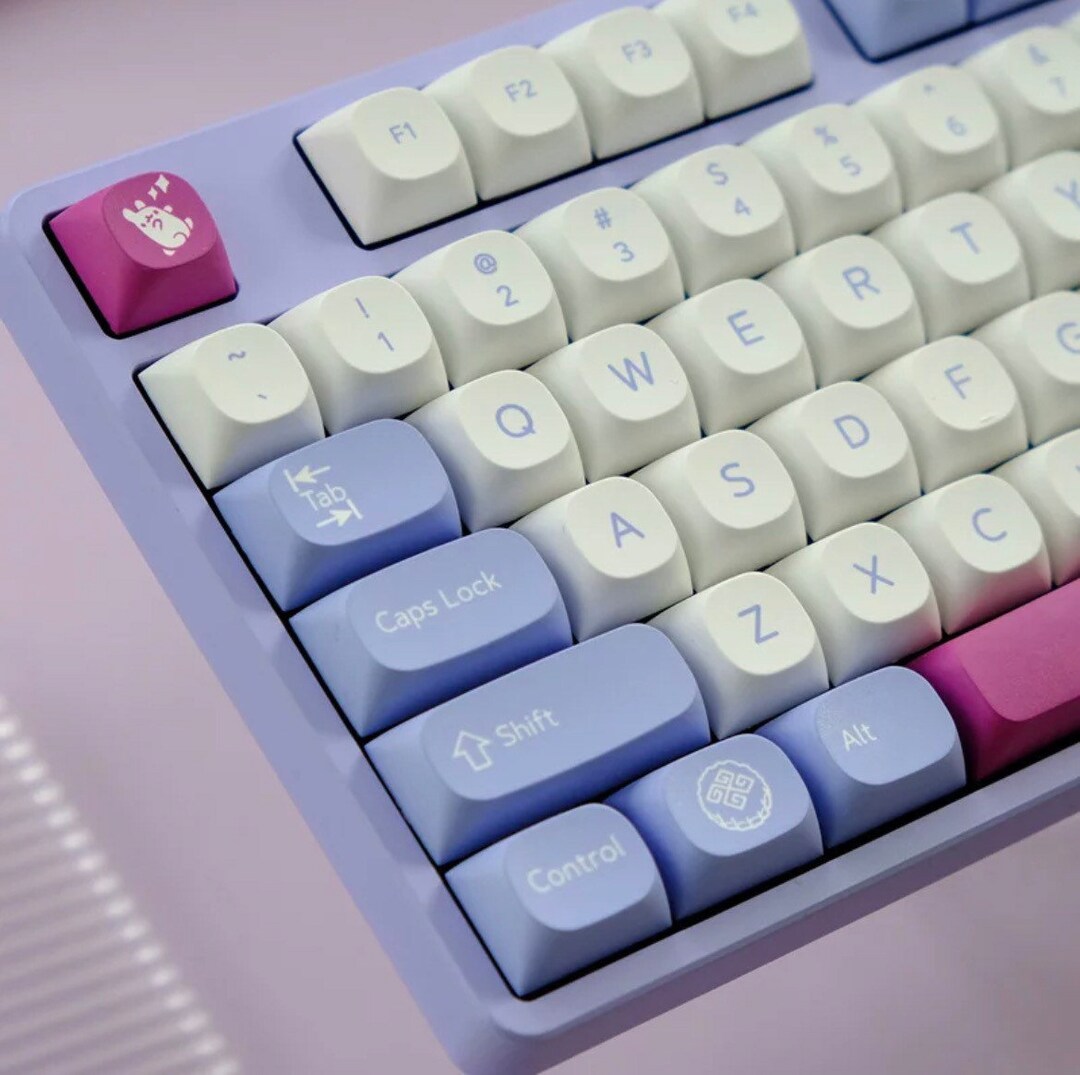 Purple Bear Themed PBT Keycap Set for Mechanical Keyboard MA Profile ...