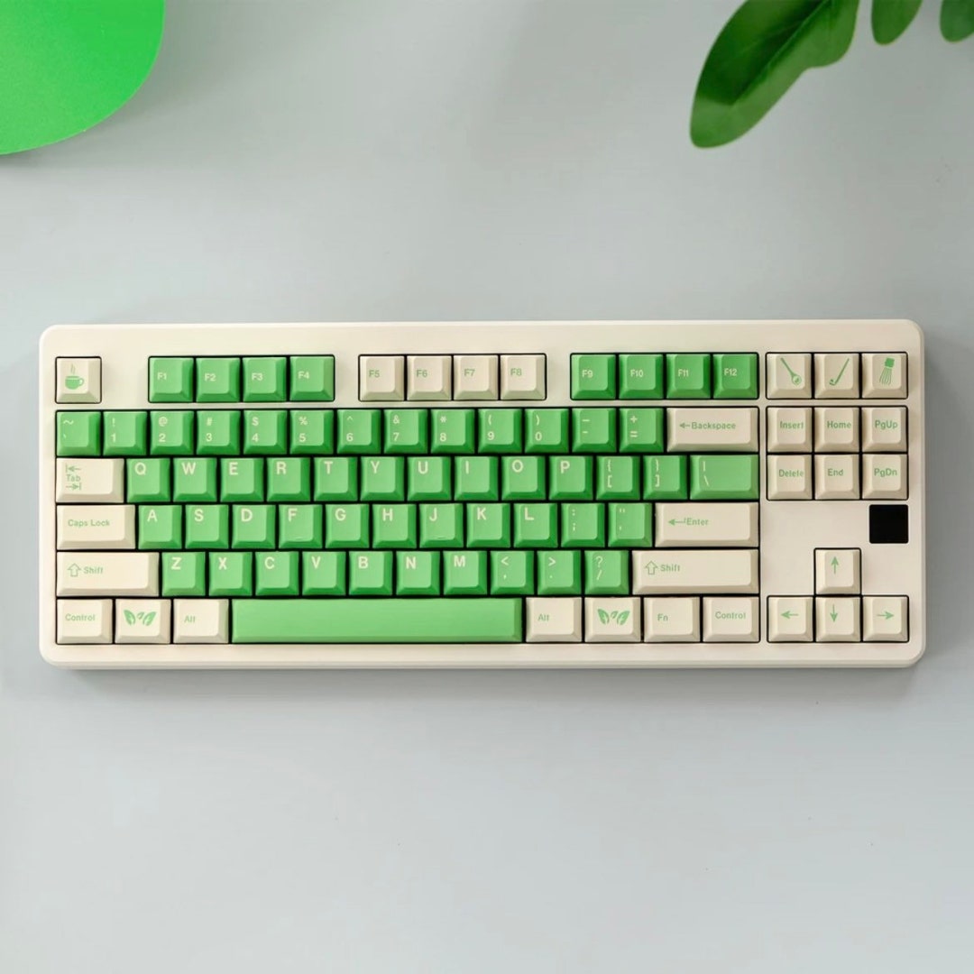Lime Green & Beige PBT Keycap Set for Mechanical Keyboard Cherry ...