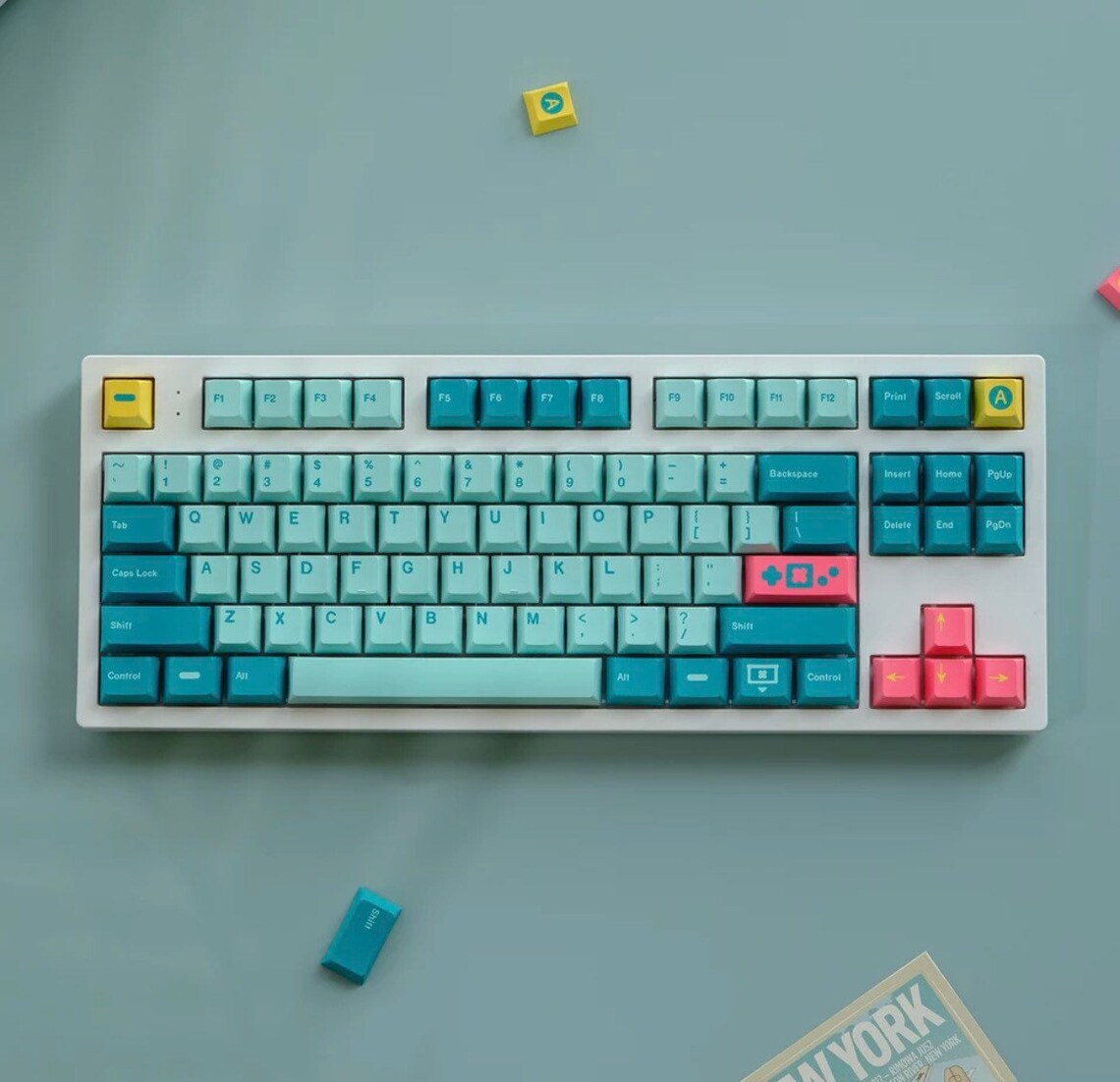 Turquoise Blue Keycap Set for Mechanical Keyboard 120 Cherry Profile ...