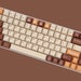 Beige & Brown Tiramisu Themed Keycap Set for Mechanical Keyboard Cherry ...