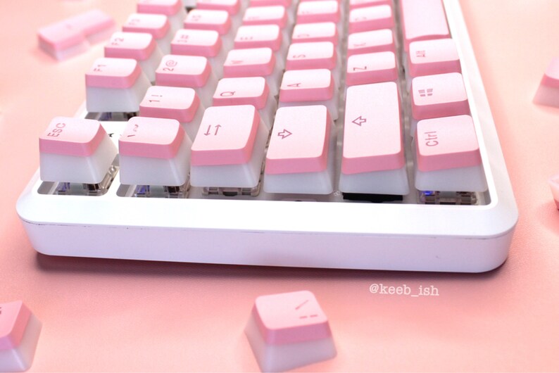 Blush Pink Pudding Keycap Set 104 PBT Key Caps for - Etsy