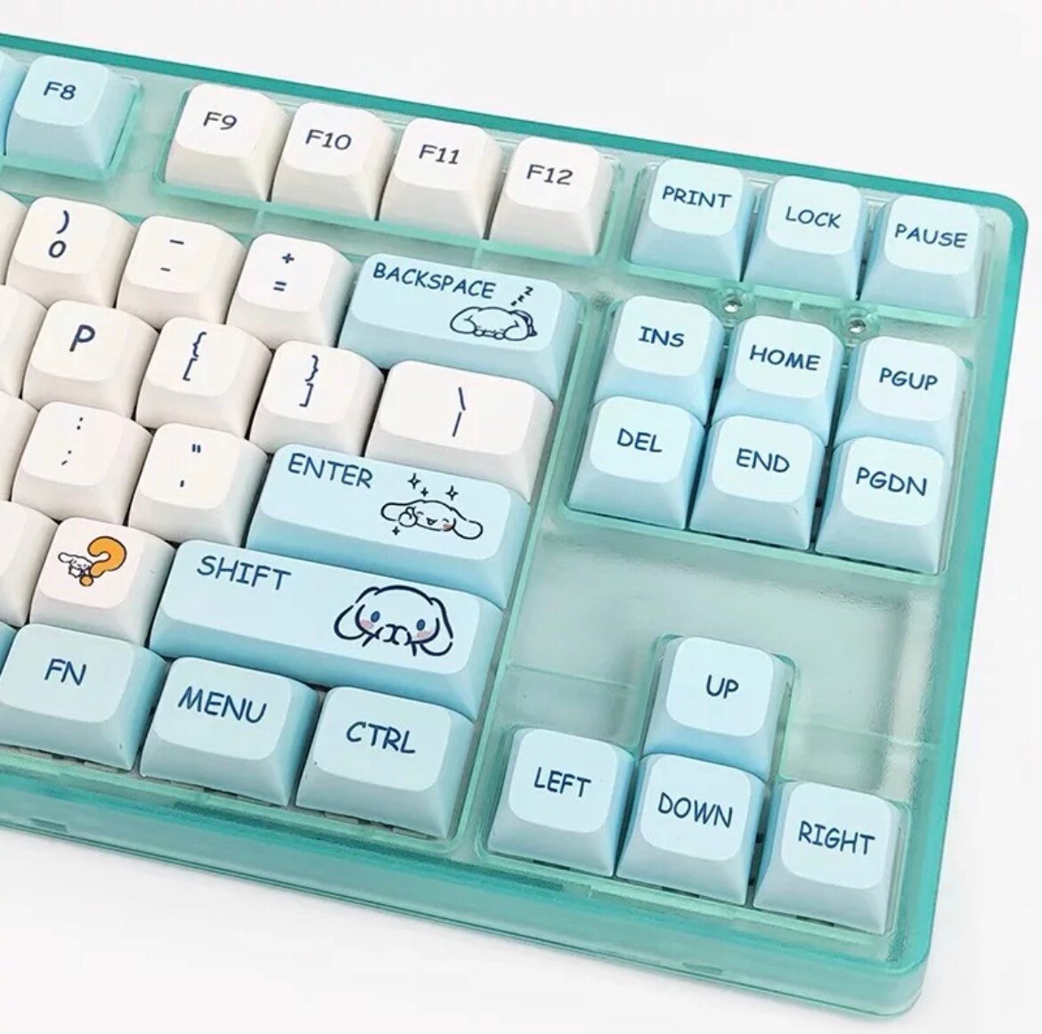 Blue Bunny Kawaii Themed PBT Keycap Set for Mechanical - Etsy