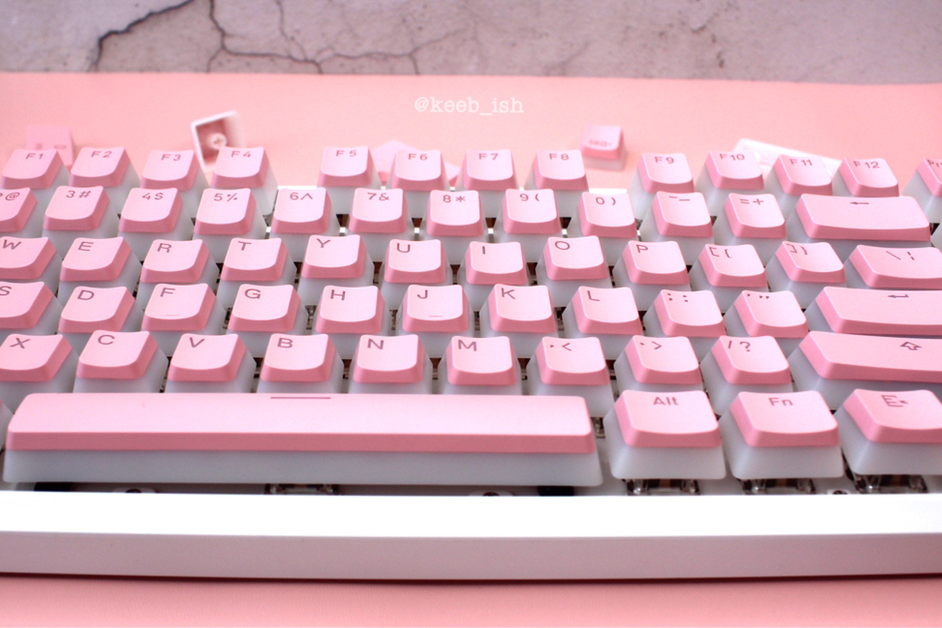 Blush Pink Pudding Keycap Set 104 PBT Key Caps for - Etsy