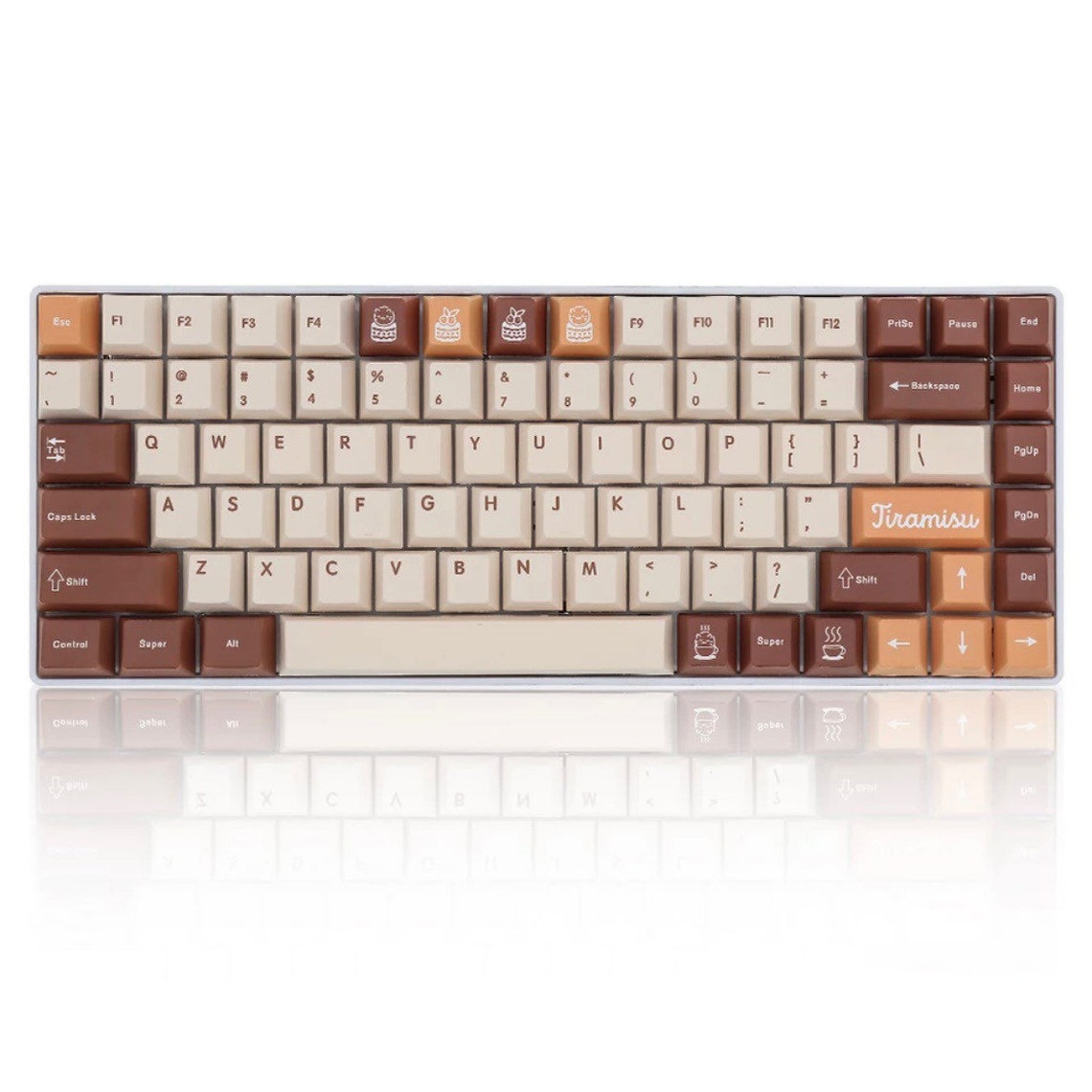 Beige & Brown Tiramisu Themed Keycap Set for Mechanical - Etsy