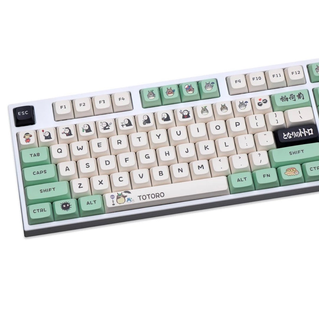 Totoro Themed Keycap Set for Mechanical Keyboard Green & - Etsy UK