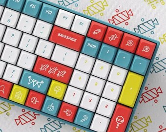 Turquoise Blue Keycap Set for Mechanical Keyboard 120 Cherry Profile ...