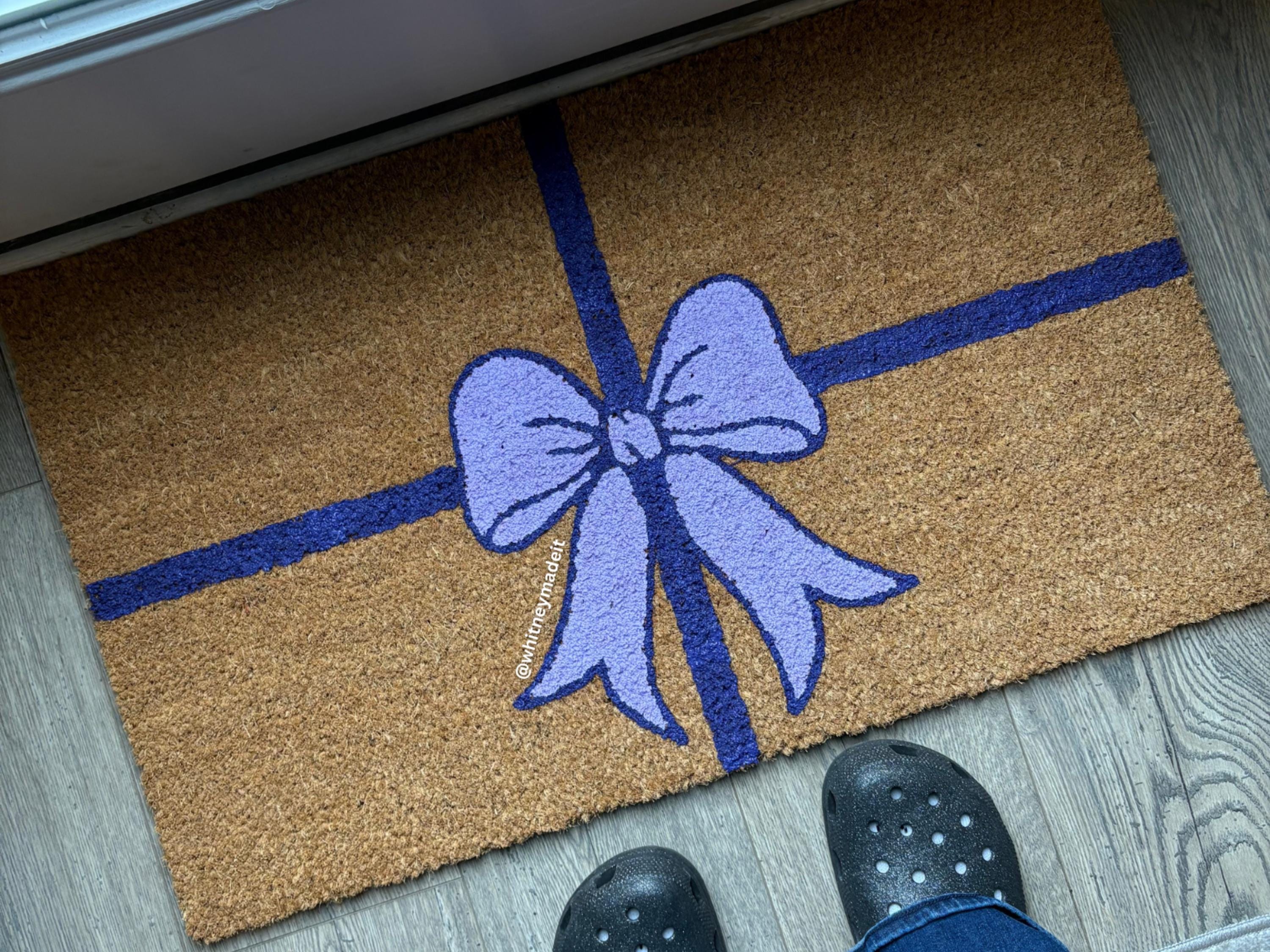 Gift Bow Doormat Tutorial, Digital Download, Step-by-step Holiday ...