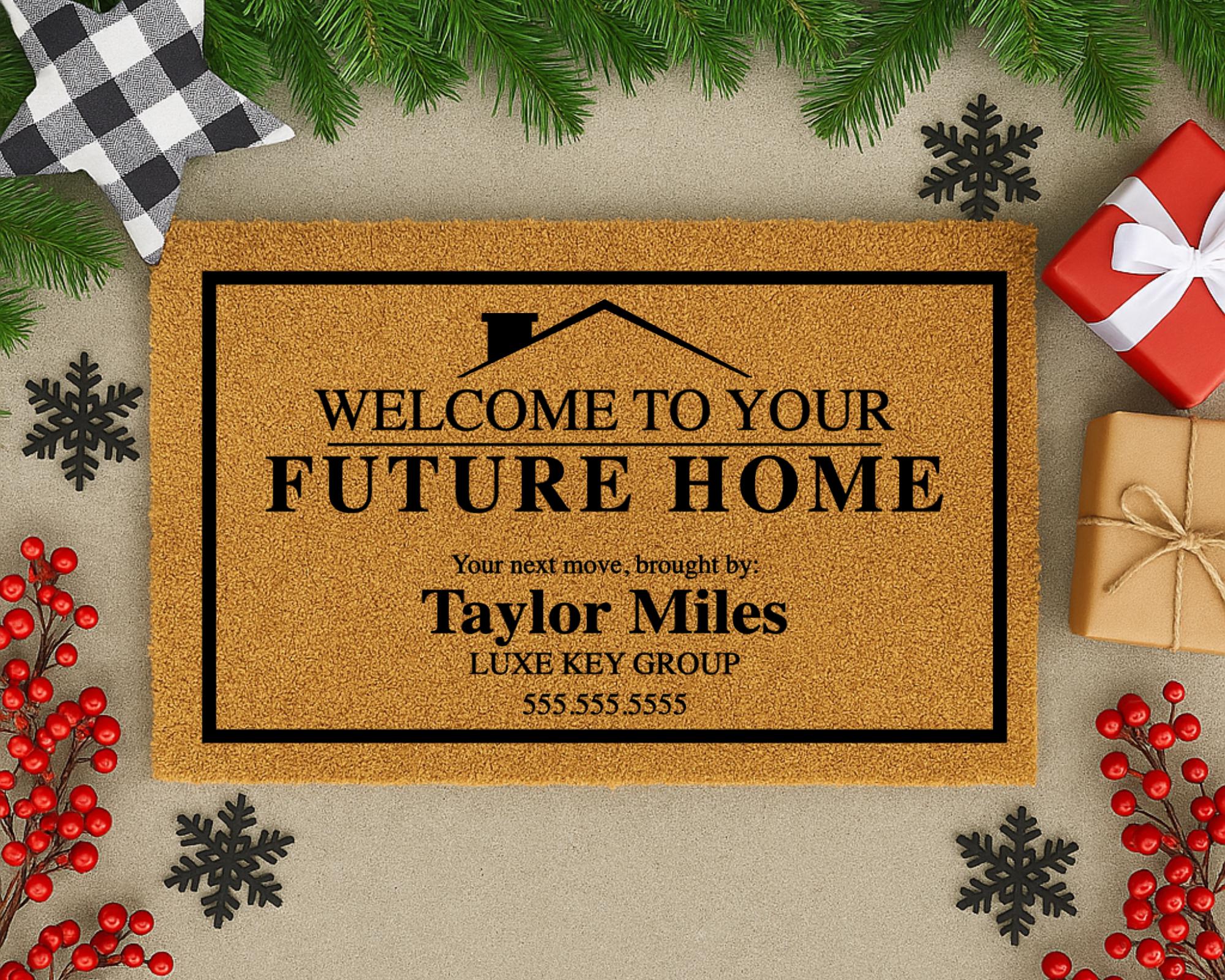 Welcome Mat Realtor Open House Custom Doormat Real Estate Agent ...