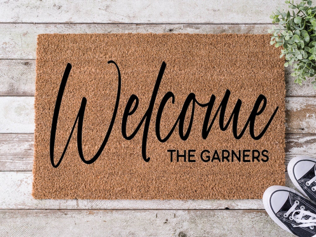 Personalized Doormat W/ Family Last Name, Perfect Housewarming or ...
