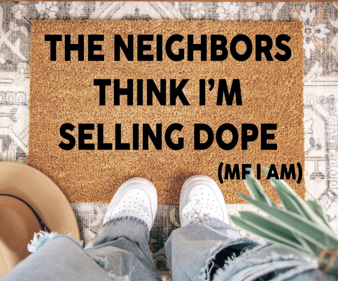J Cole | Neighbors Think I’m Selling Dope Custom Doormat | Housewarming ...