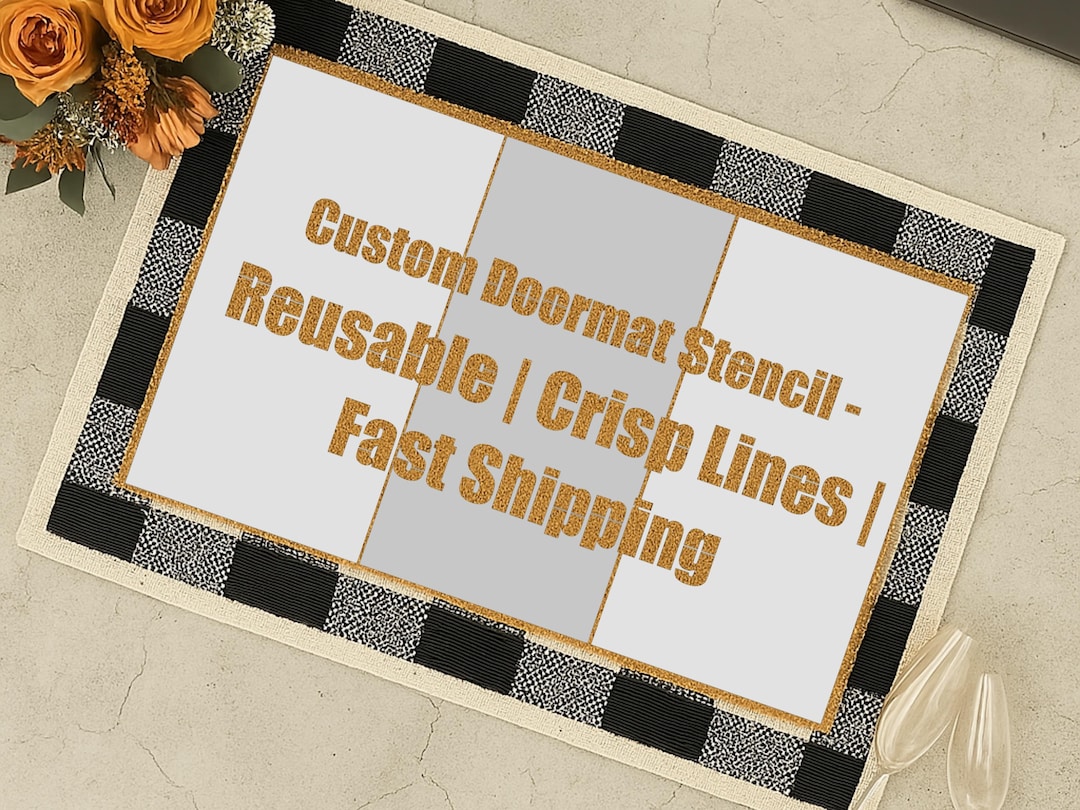 Custom Doormat Stencil – Reusable DIY Doormat Template | Paint and Sip ...