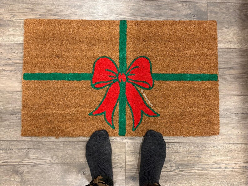 Gift Bow Doormat Tutorial, Digital Download, Step-by-step Holiday ...
