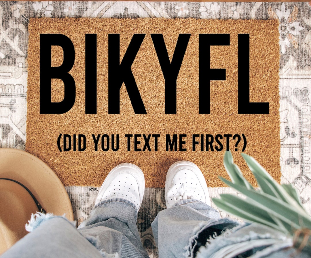 BIKYFL | Did You Text First Doormat | Funny Welcome Mat | Housewarming ...