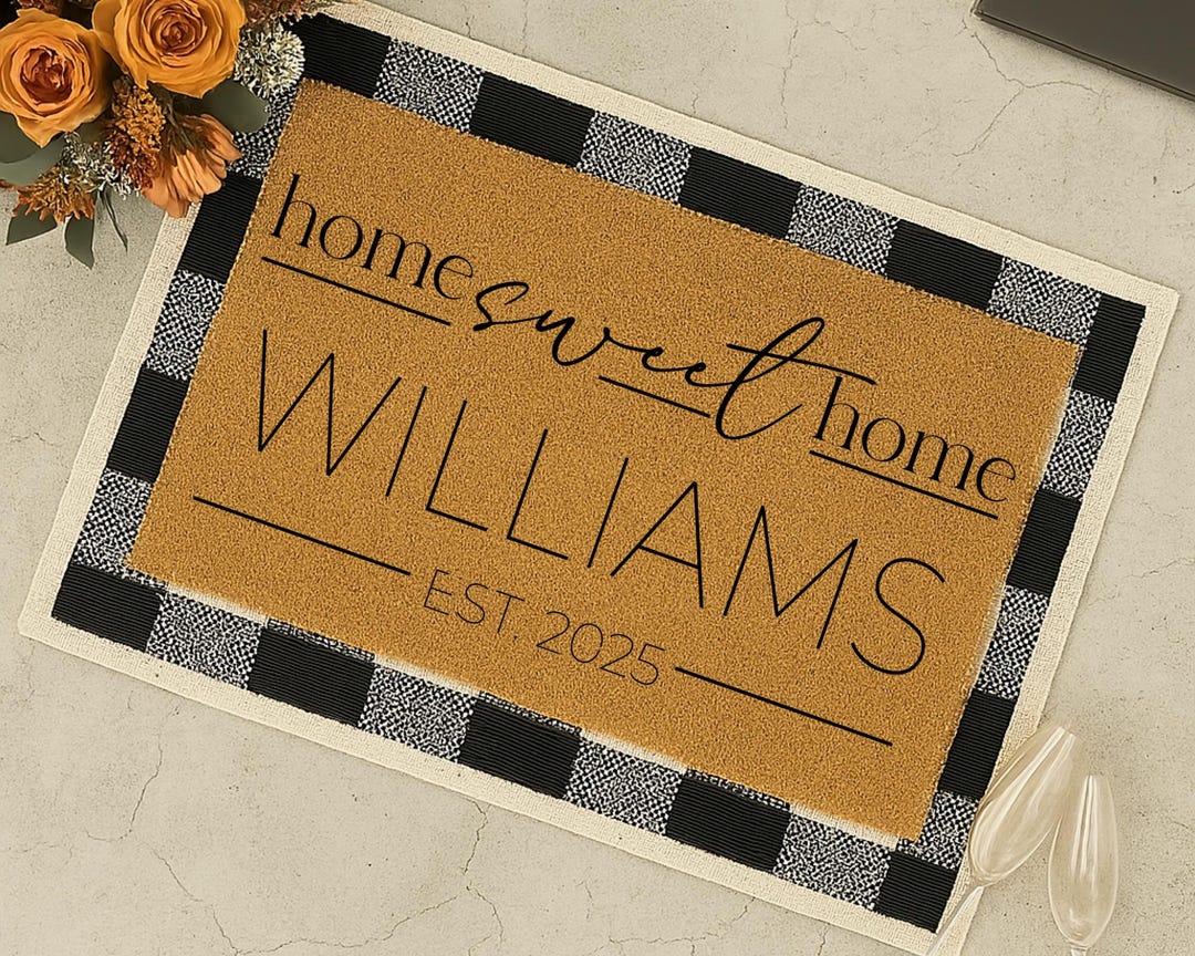Gift for Her - Family Last Name Doormat | Perfect for Couples Home ...