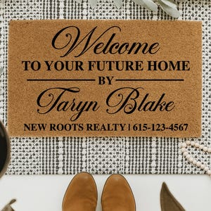 Custom Doormat Open House Door Mat Realtor Gift Business Welcome Mat ...
