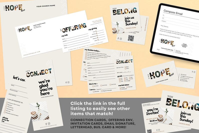Church Connection Card Canva Template, Guest Card, Visitor Card, Prayer ...