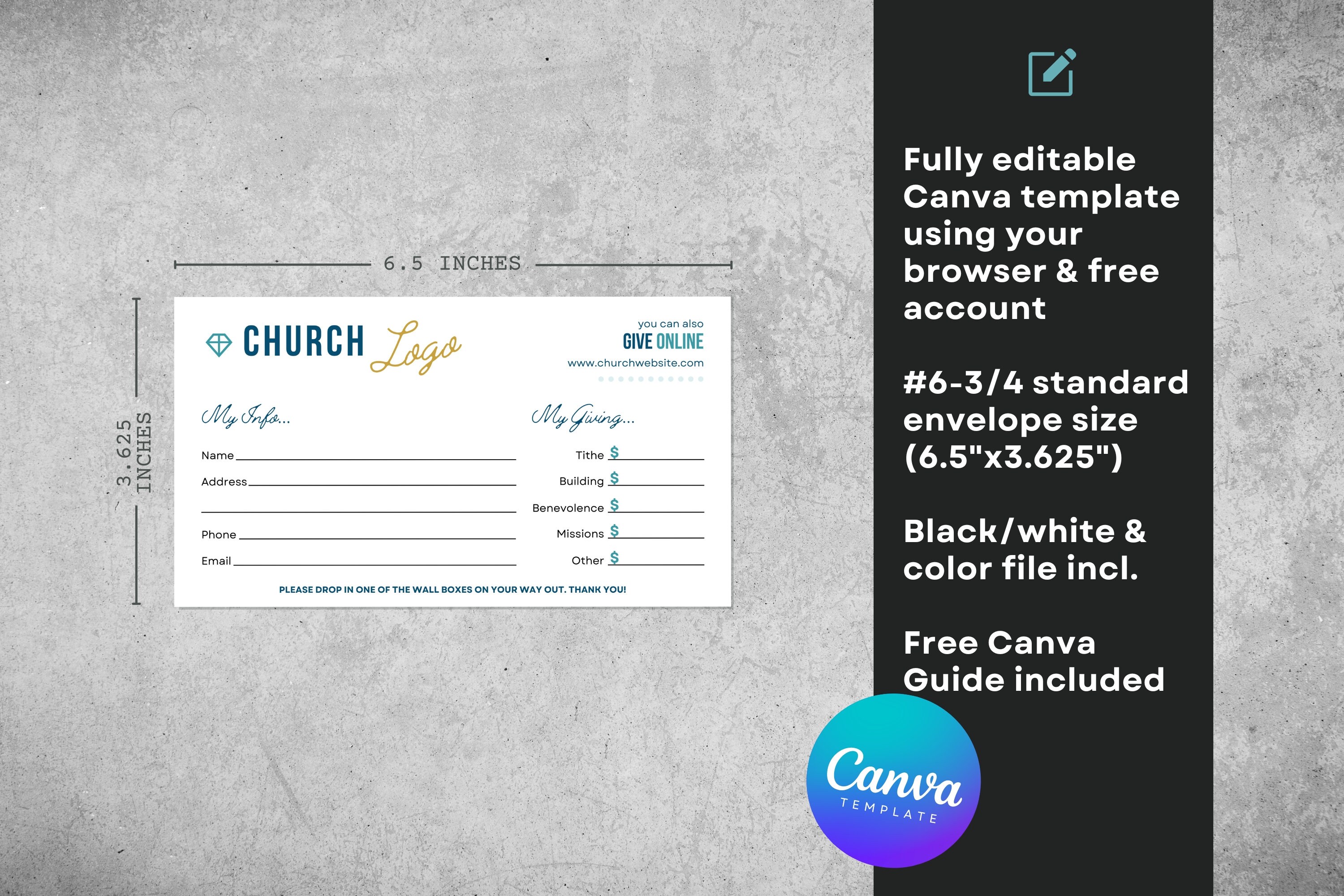 Editable Church Offering Envelope Template: Tithe Collection (canva) - Etsy