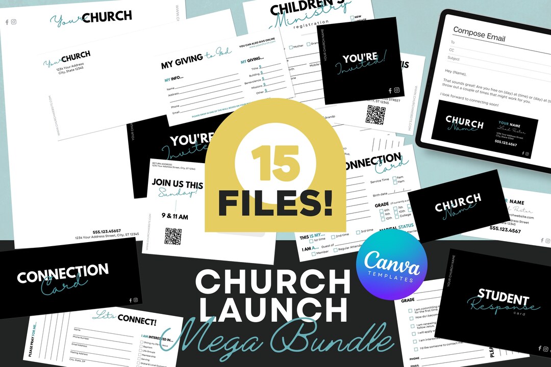 Church Brand Bundle Canva Templates, Church Branding, New Launch ...